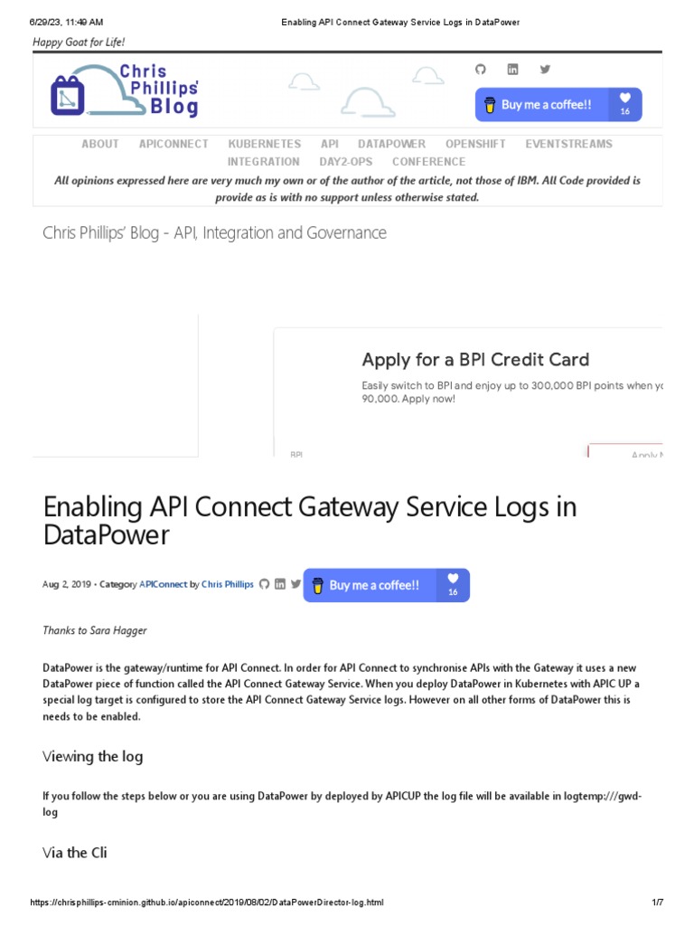 Enabling API Connect Gateway Service Logs in DataPower | PDF | Command ...
