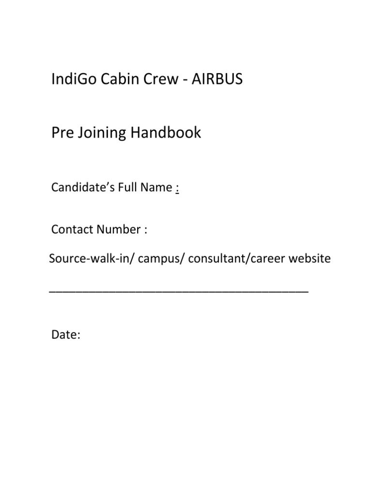 A320-Pre Joining Handbook For Cabin Crew | Download Free PDF | Physical ...
