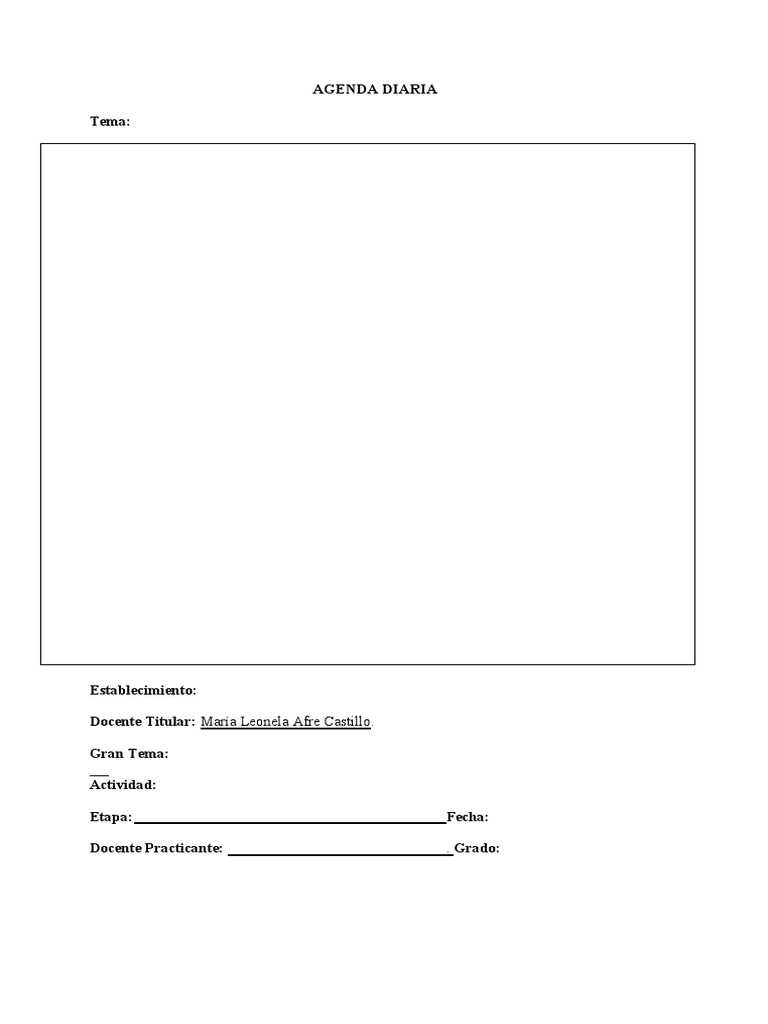 Modelo de Agenda | PDF