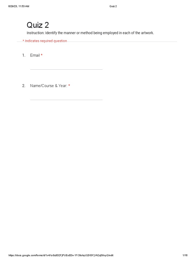 Hum 11 - Quiz 2 | PDF