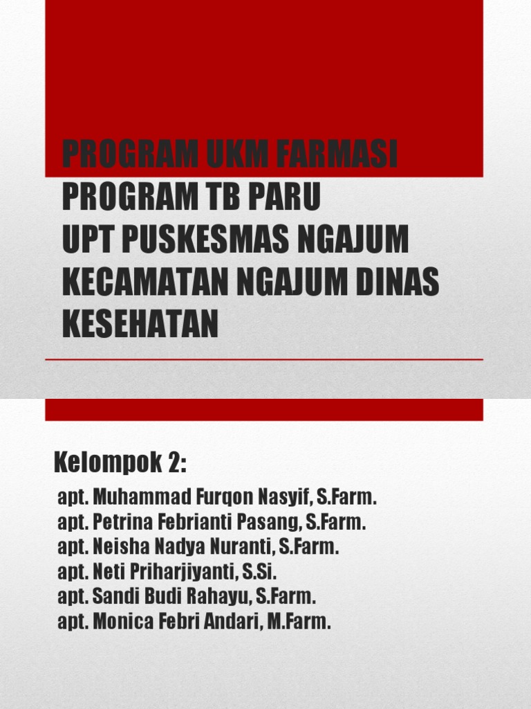 UKM Farmasi TB Paru | PDF