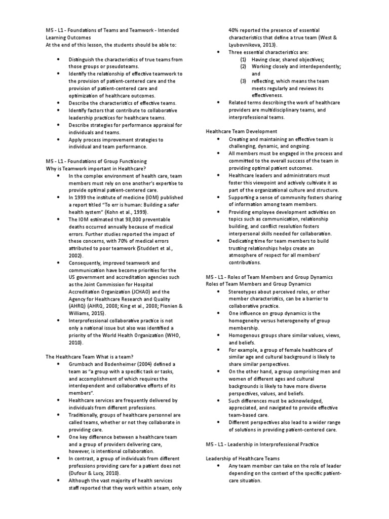 Genato IPEP M5 | PDF | Leadership | Health Care