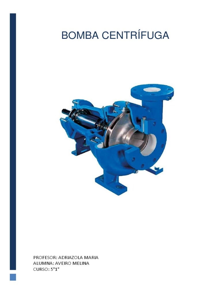 Bomba Centrífuga | PDF | Bomba | Ingeniería mecánica