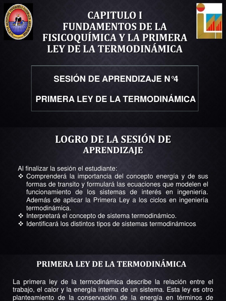 Primera Ley de Termodinámica y Procesos | PDF | Gases | Termodinámica