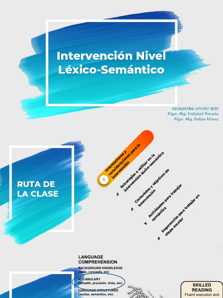 Intervención Léxico - Semántico | PDF | Palabra | Léxico