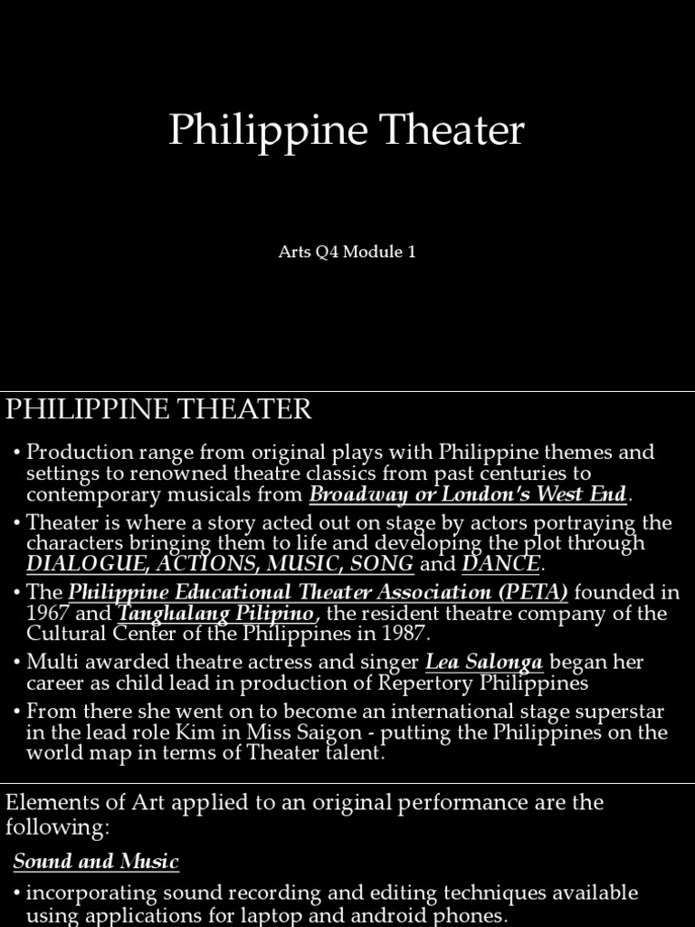Philippine Theater | PDF | Theatre | Dances