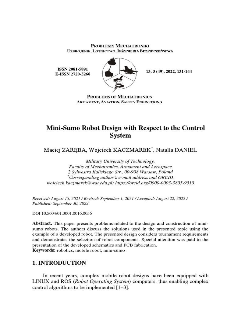 Mini Sumo Robot Design With Respect | PDF | Electric Motor | Robot