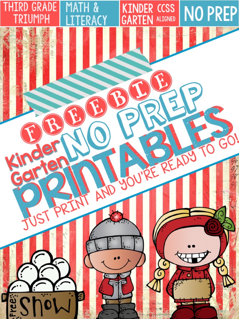 No-Prep Math & Literacy Printables | PDF | Red | Green