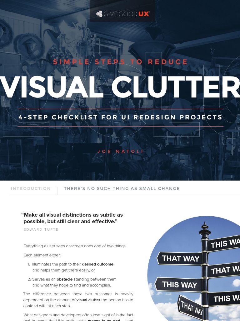 Natoli UI Checklist 4 Steps Visual Clutter 2017 | Download Free PDF ...