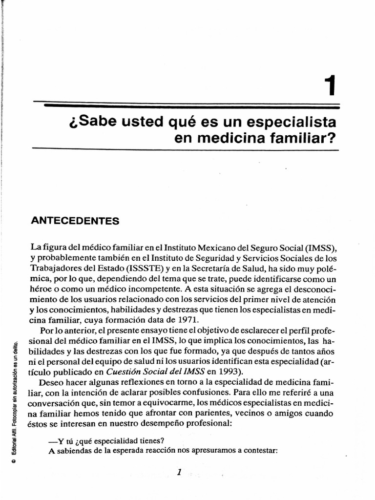 Que Es Un Especialista en MF - Perfil Profesional (Farfan) | PDF