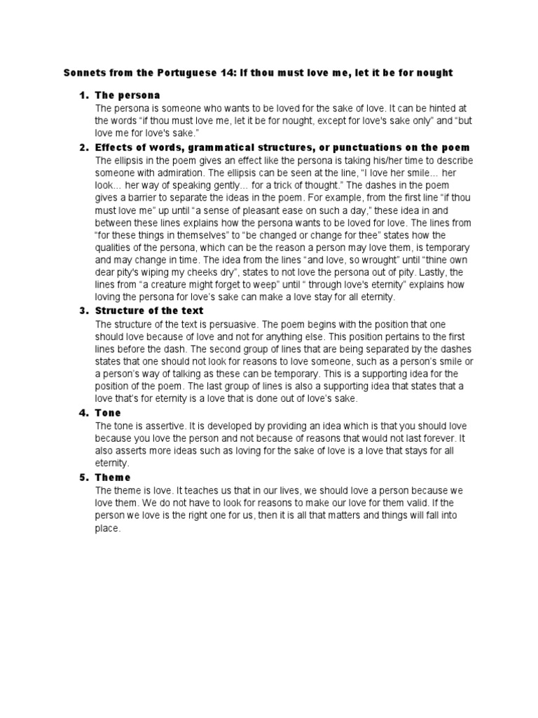 Sonnets From The Portuguese 14 | PDF | Poetry