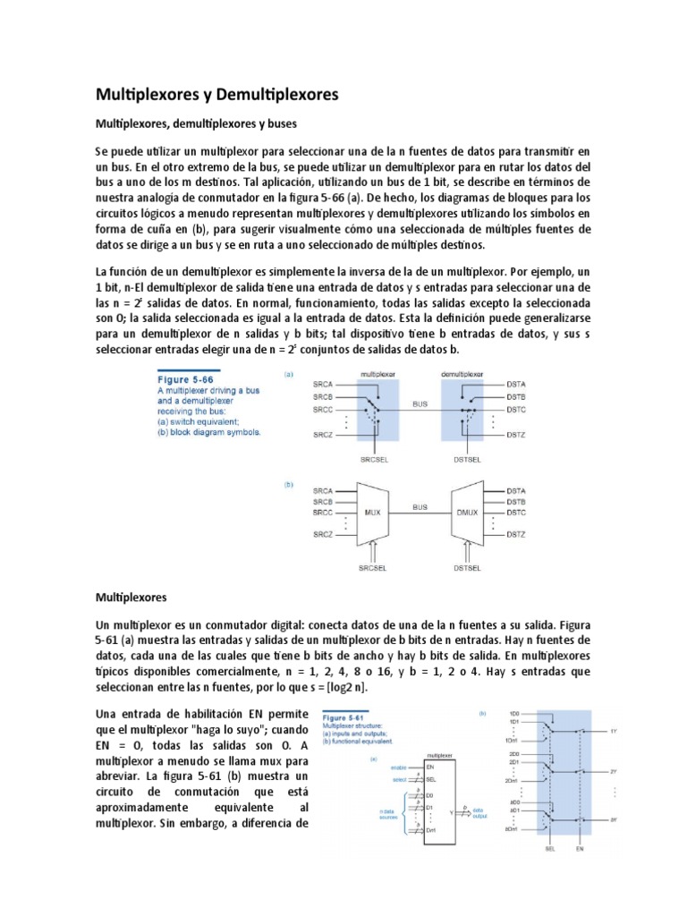 Multiplexores y Demultiplexores | PDF | Poco | Tecnología de ...