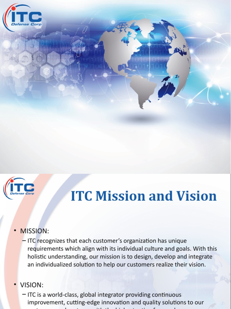 ITC Vision Mission Values | Download Free PDF | Innovation | Collaboration