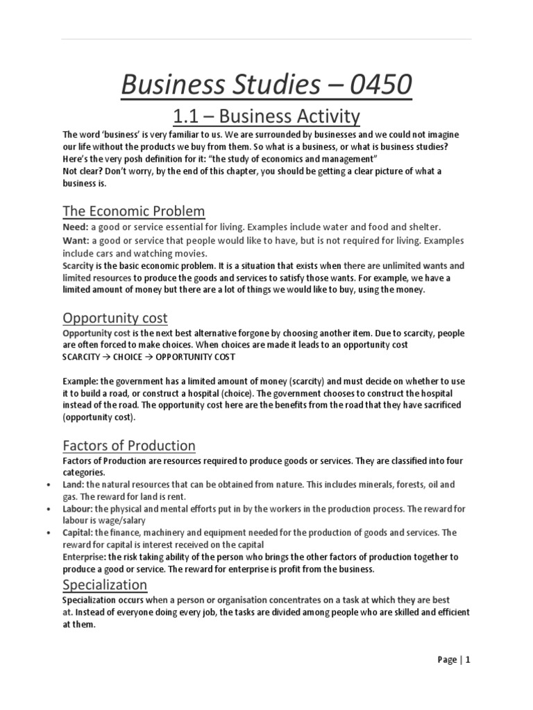 Business Studies-short notes | PDF | Franchising | Business