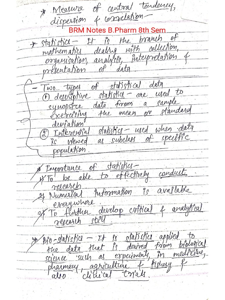 Handwritten BRM All Units Notes | PDF