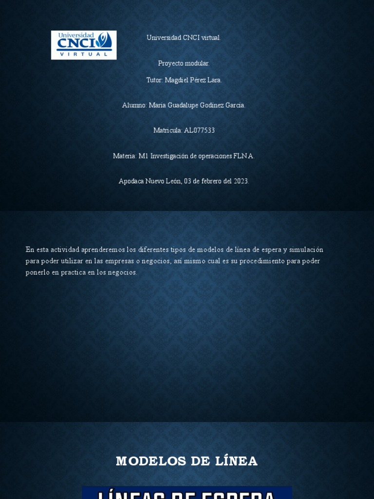 Proyecto Modular Investigacion de Operaciones | PDF | Simulación | Probabilidad