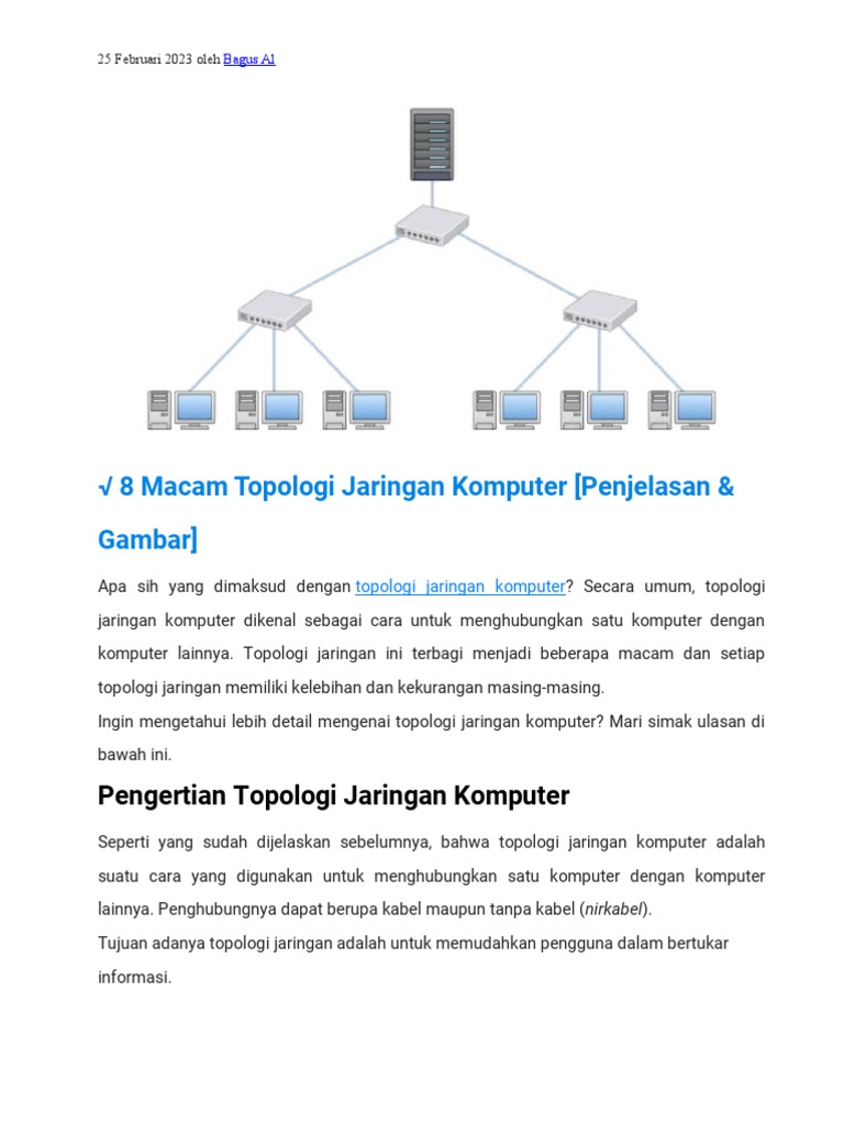 8 Macam Topologi Jaringan Komputer | PDF