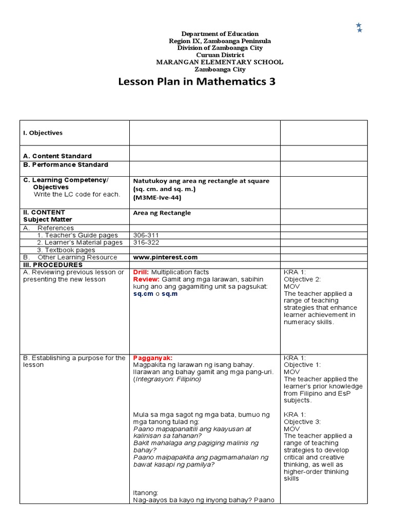 Cot - DLP - Mathematics 3 by Teacher Gracia Agpasa | PDF