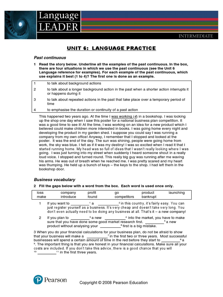 Unit 6 Language Practice | PDF