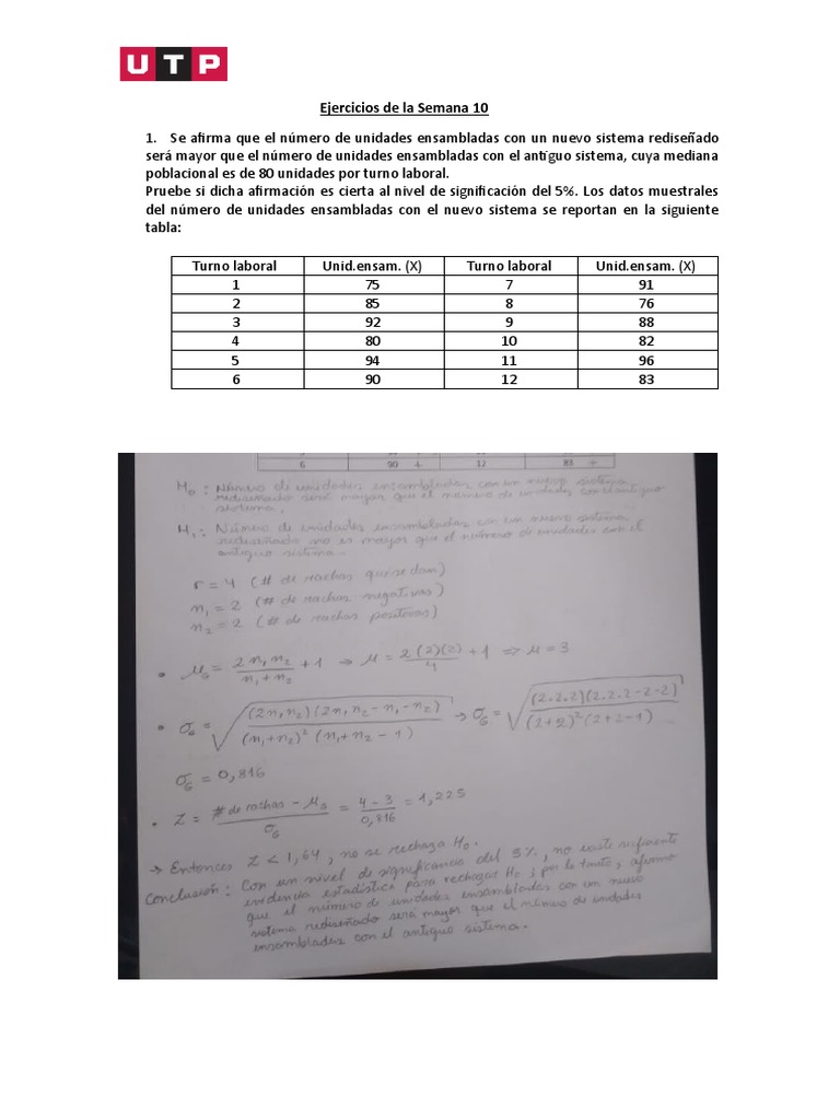 Ejercicios Semana 10 | PDF