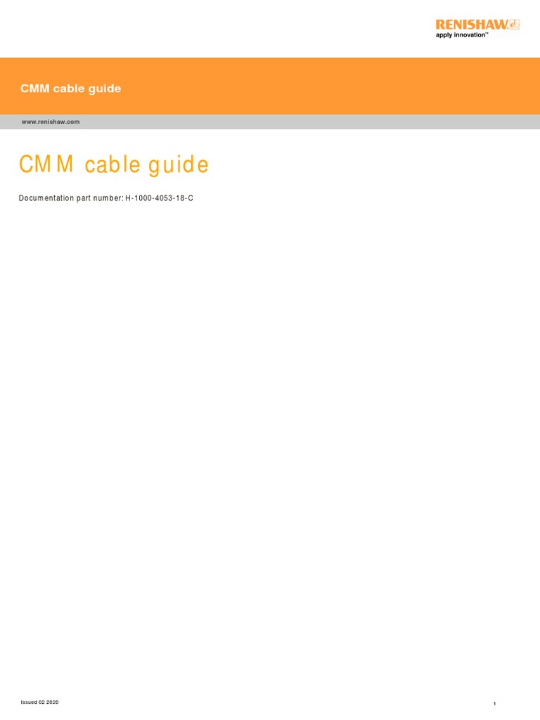 H-1000-4053 CMM Cable Guide | PDF | Electrical Connector | Electricity
