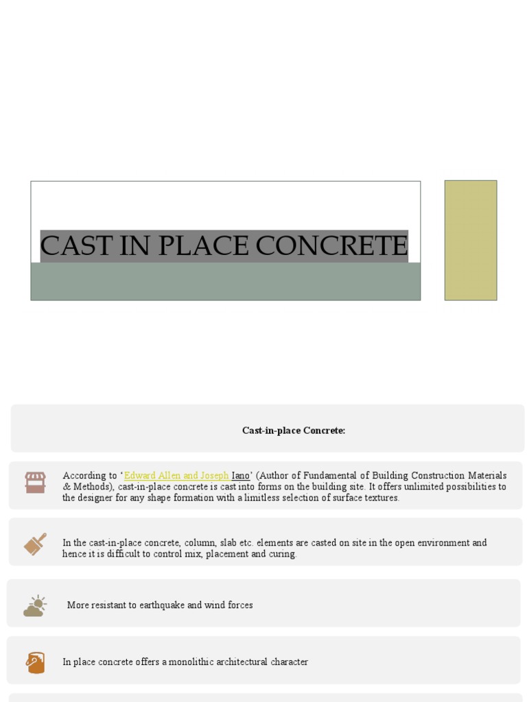 Cast-in-Place Concrete Overview | PDF | Concrete | Building