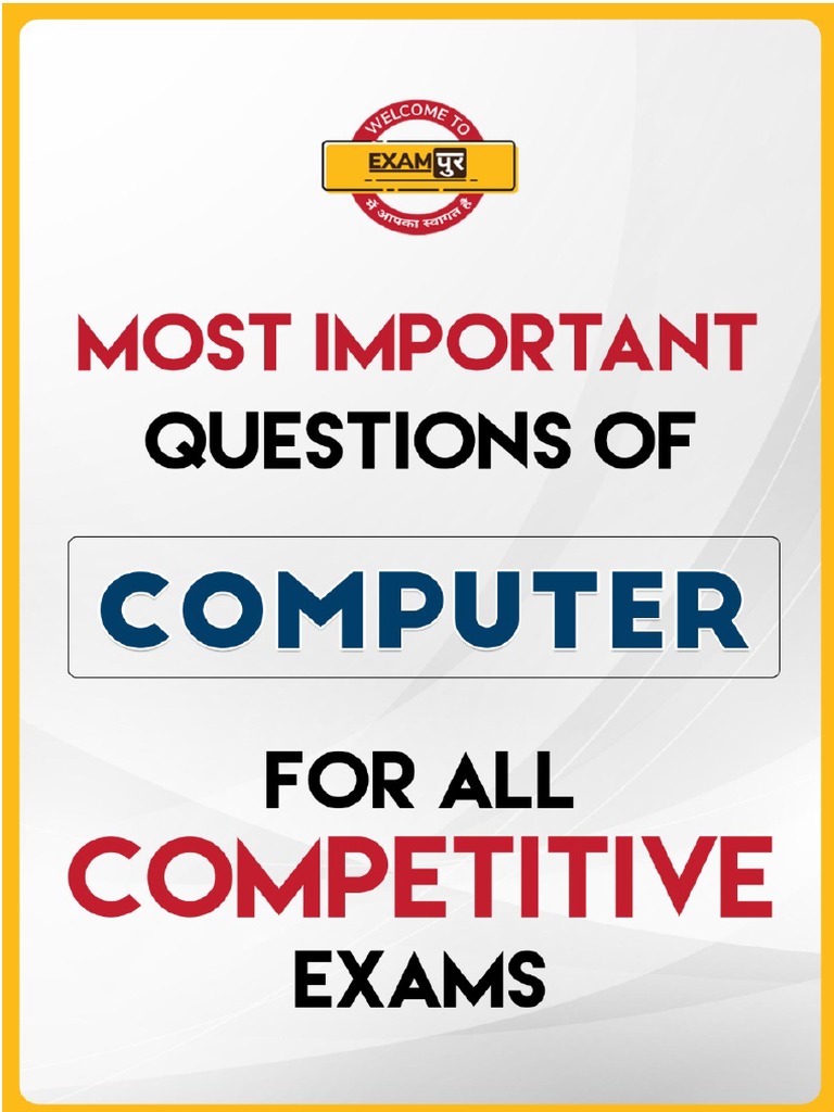 Important Questions of Computer | PDF | Central Processing Unit | Gsm