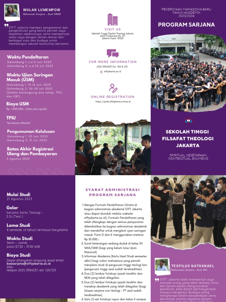 Brosur-Penerimaan-Mahasiswa-Baru-2022-2023-Sarjana | PDF