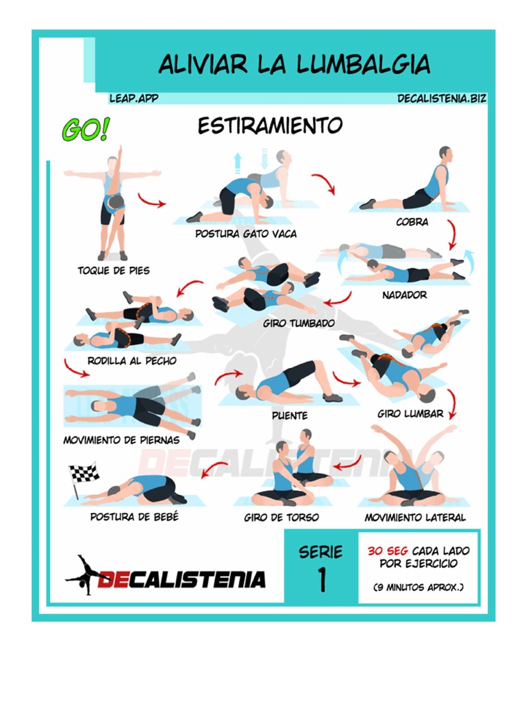 Estiramientos Lumbalgia | PDF