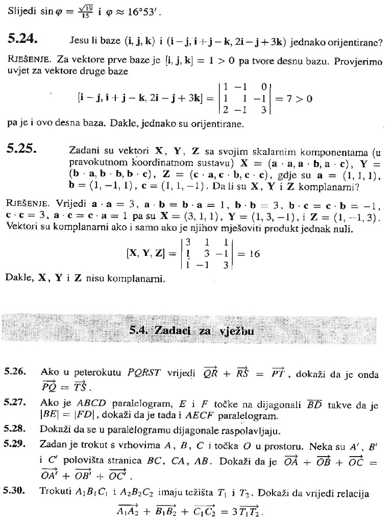 Elezovic - Linearna - Zbirka - 05 - Vektori | PDF