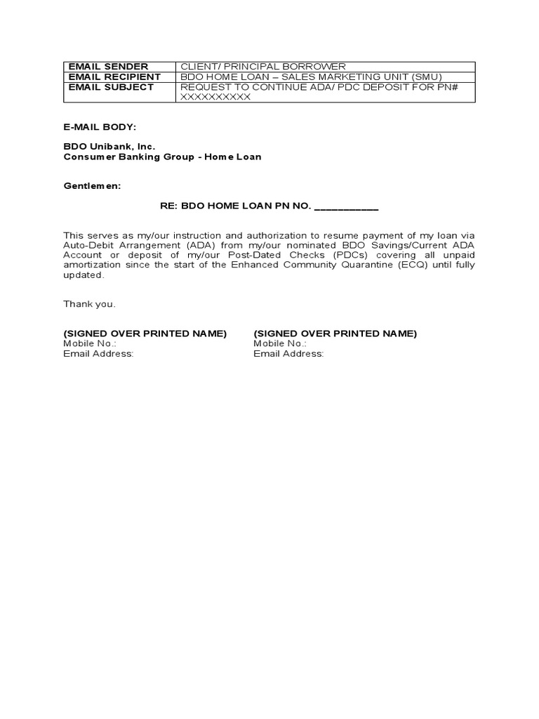 Revised Resumption Form-Ada - PDC | PDF