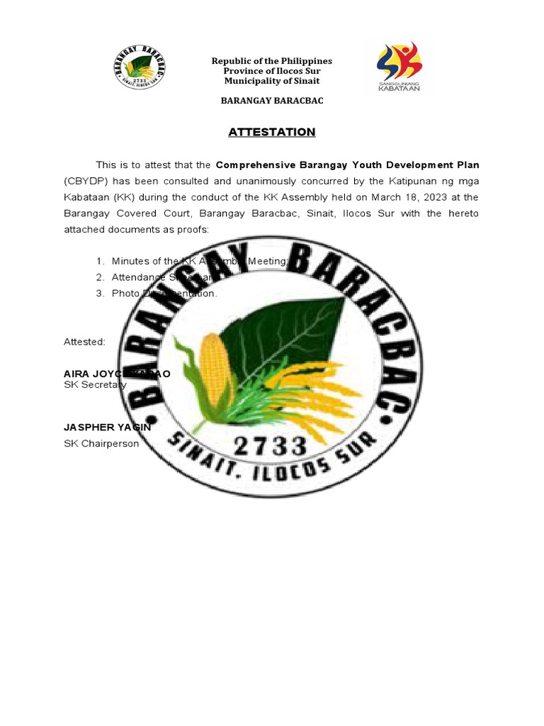 Cbydp Revised W Resolution SK Baracbac | PDF | Justice | Crime & Violence