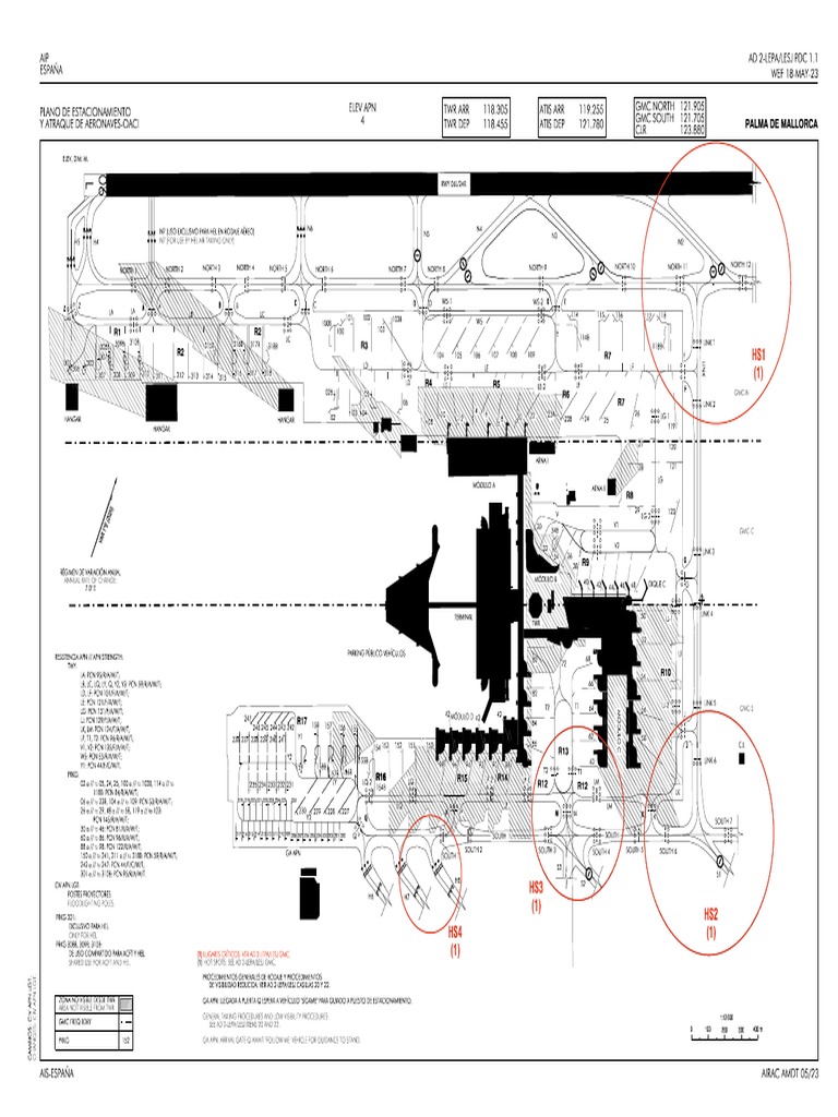 Palma de Mallorca Aircraft Parking Plan | PDF