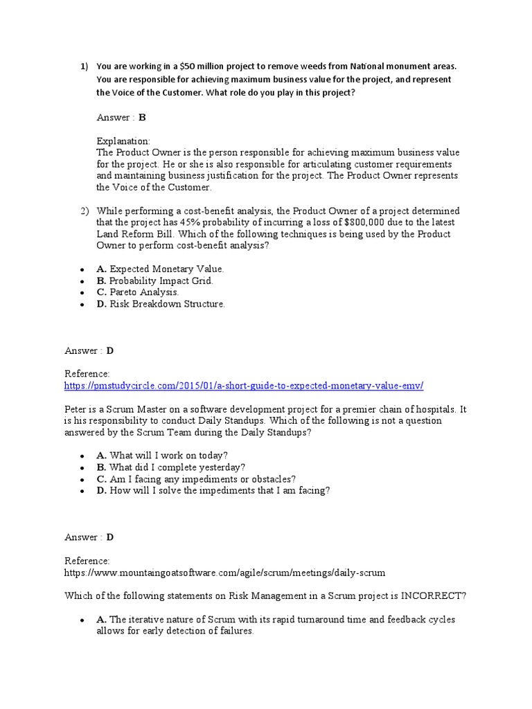 PSM 1 Question and Answers | PDF | Scrum (Software Development) | Agile Software Development
