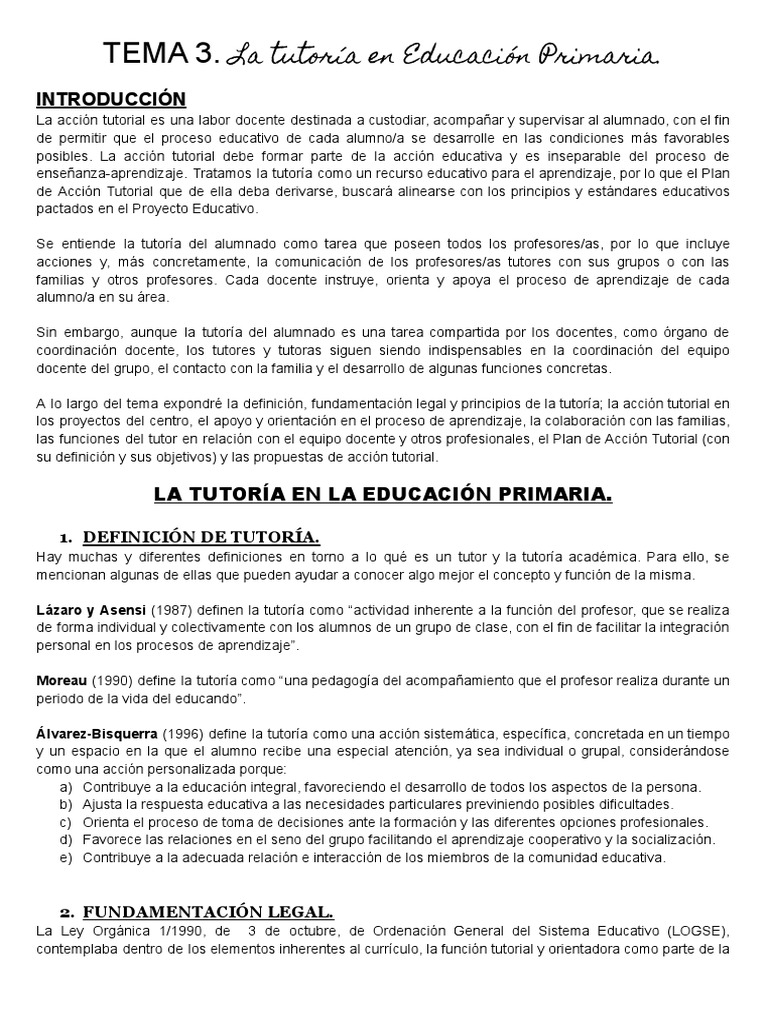 Tema 3 | PDF | Maestros | Evaluación