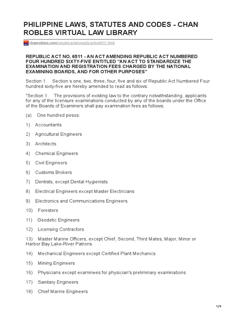 Philippine Laws Statutes and Codes - Chan Robles Virtual Law Library ...