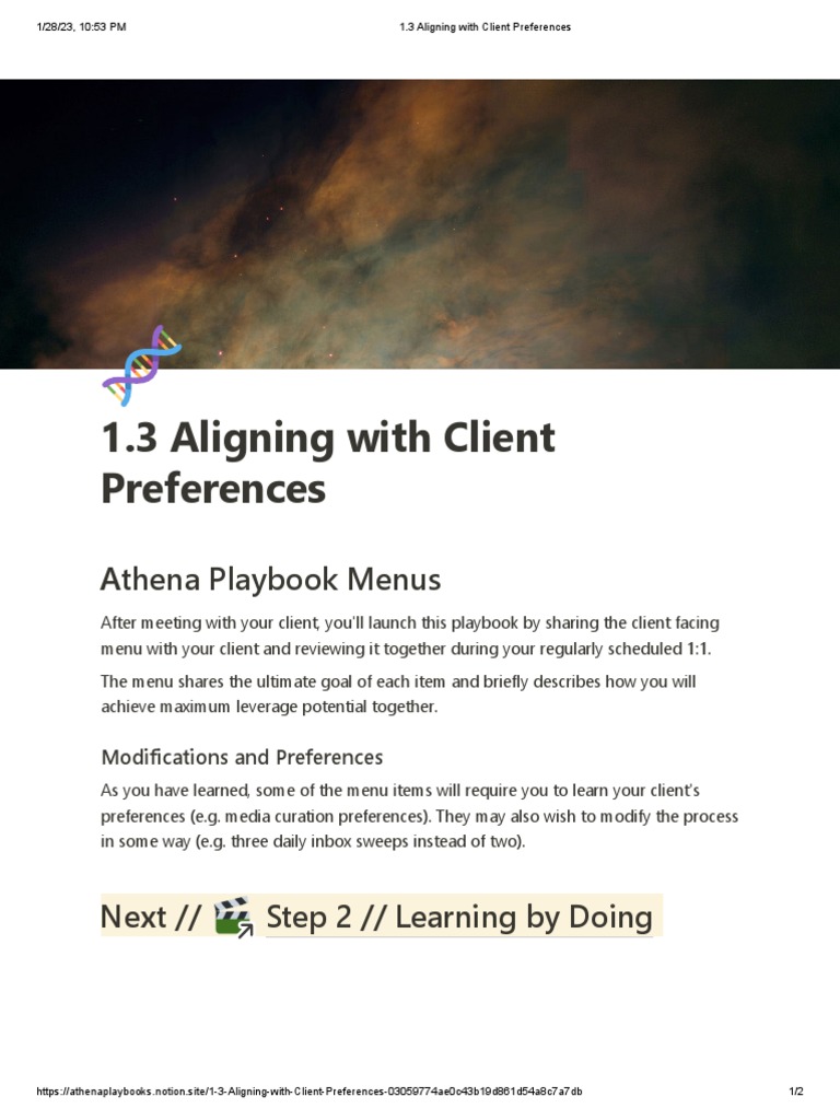 1.3 Aligning With Client Preferences | PDF