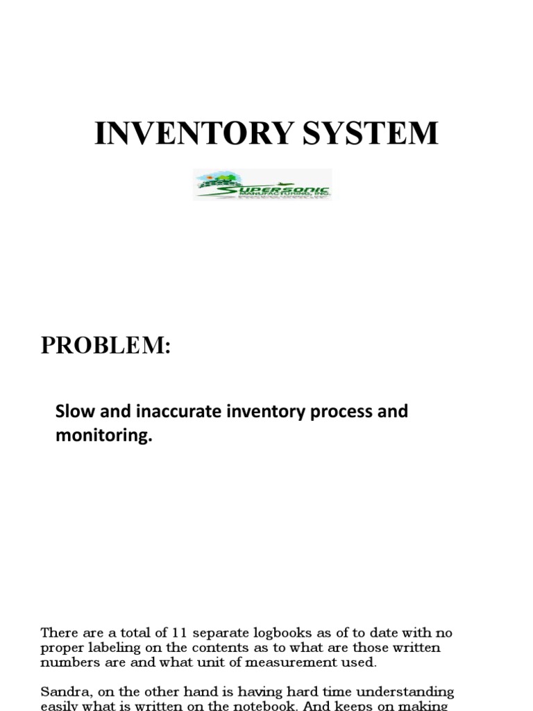 Inventory System Proposal | PDF Inventory System Proposal | PDF
