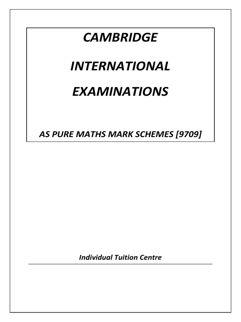 As Pure Maths Mark Schemes 2020 - Compressed | PDF | Accuracy And ...