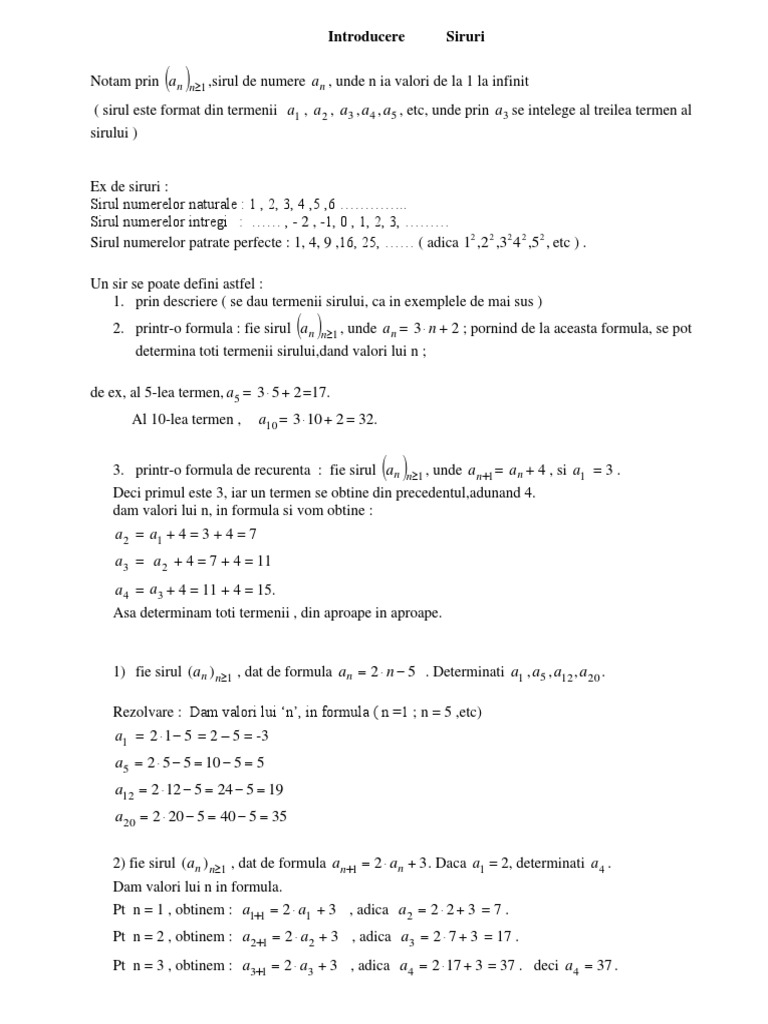 Progresii Aritmetice | PDF