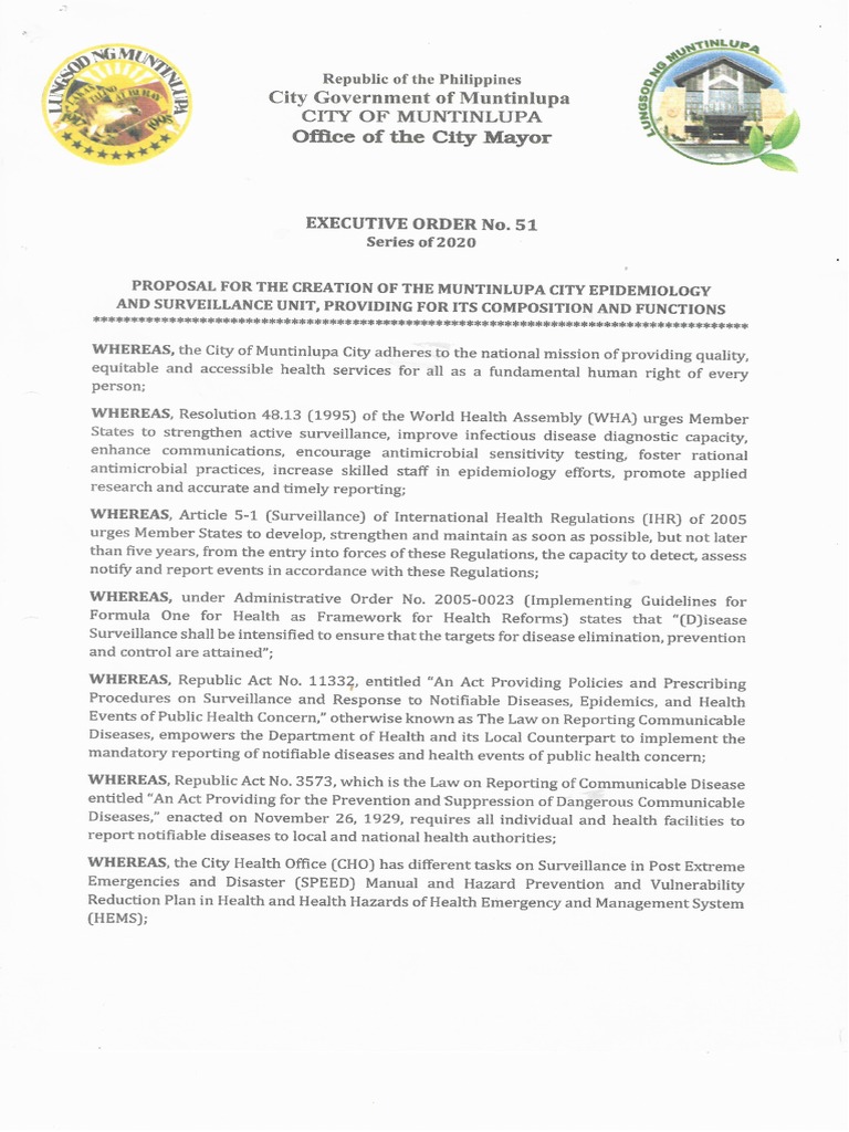 EO 51 S. 2020 - Creation of CESU | PDF