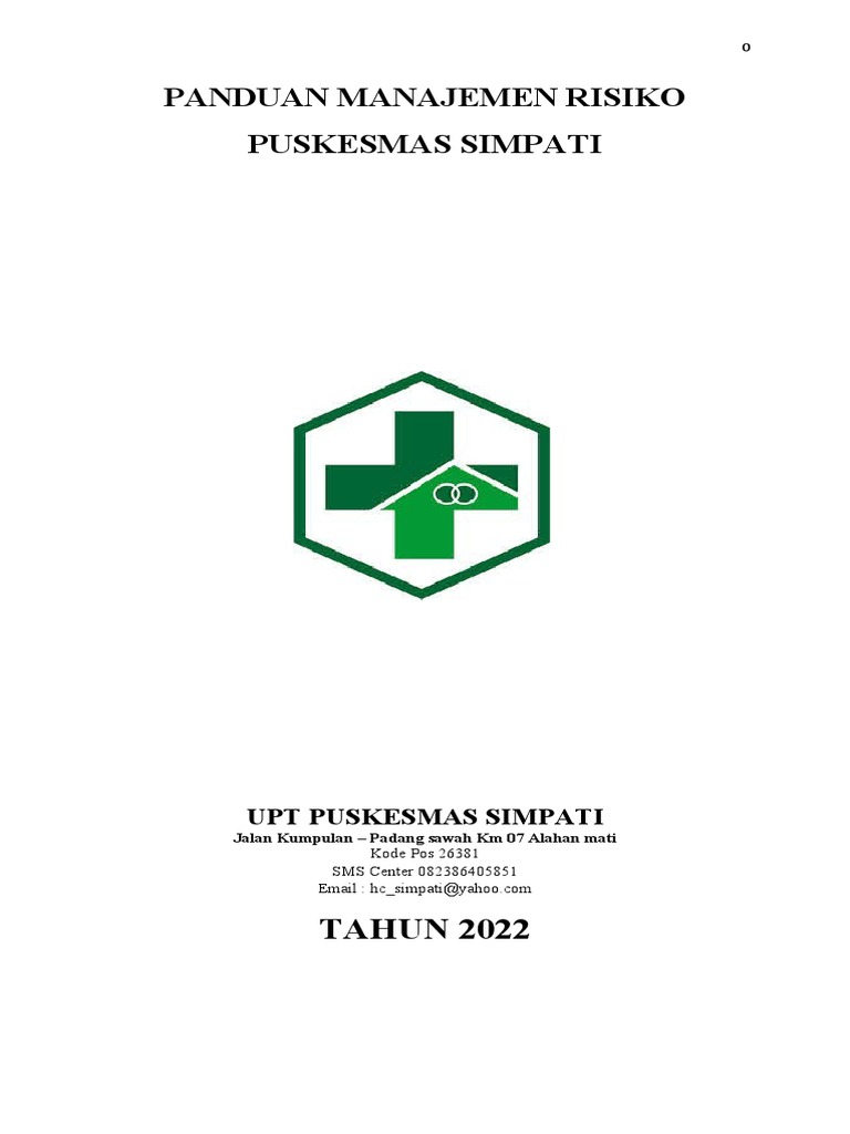 Panduan Manajemen Risiko Puskesmas Simpati | PDF