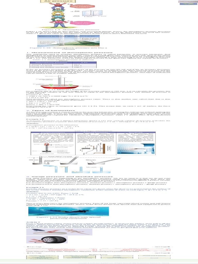 Atmospheric Pressure | PDF | Pressure | Pressure Measurement