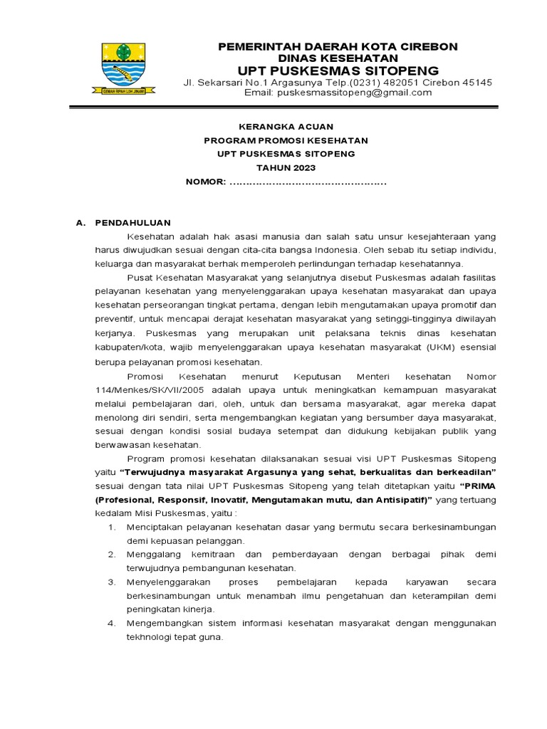 Program Promosi Kesehatan Puskesmas 2023 Pdf Karier Perkembangan
