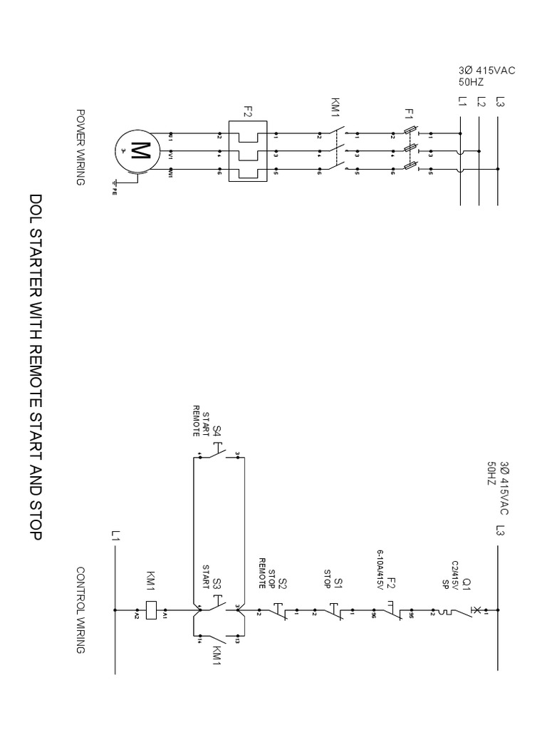 DOL Starter with Remote Start/Stop Wiring | PDF