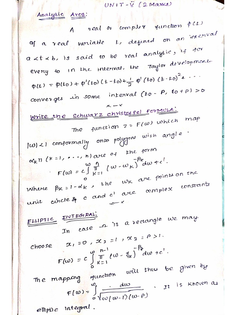 Complex Analysis Unit 5 (2marks) | PDF