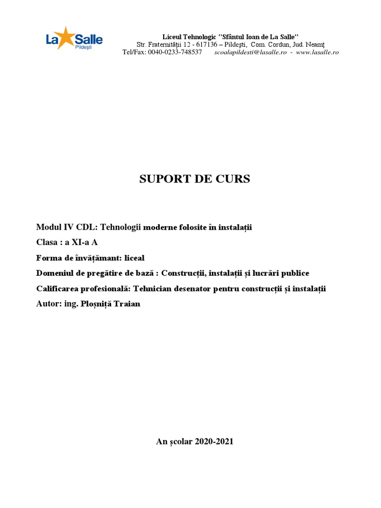 Suport Curs CDL - XI Constructii | PDF