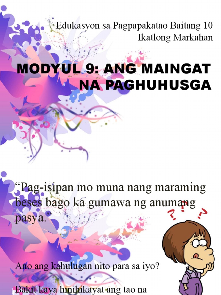 Dokumen - Tips - Modyul 9 Ang Maingat Na Paghuhusga | PDF