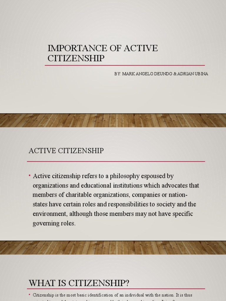 Active Citizenship | PDF | Citizenship | Naturalization