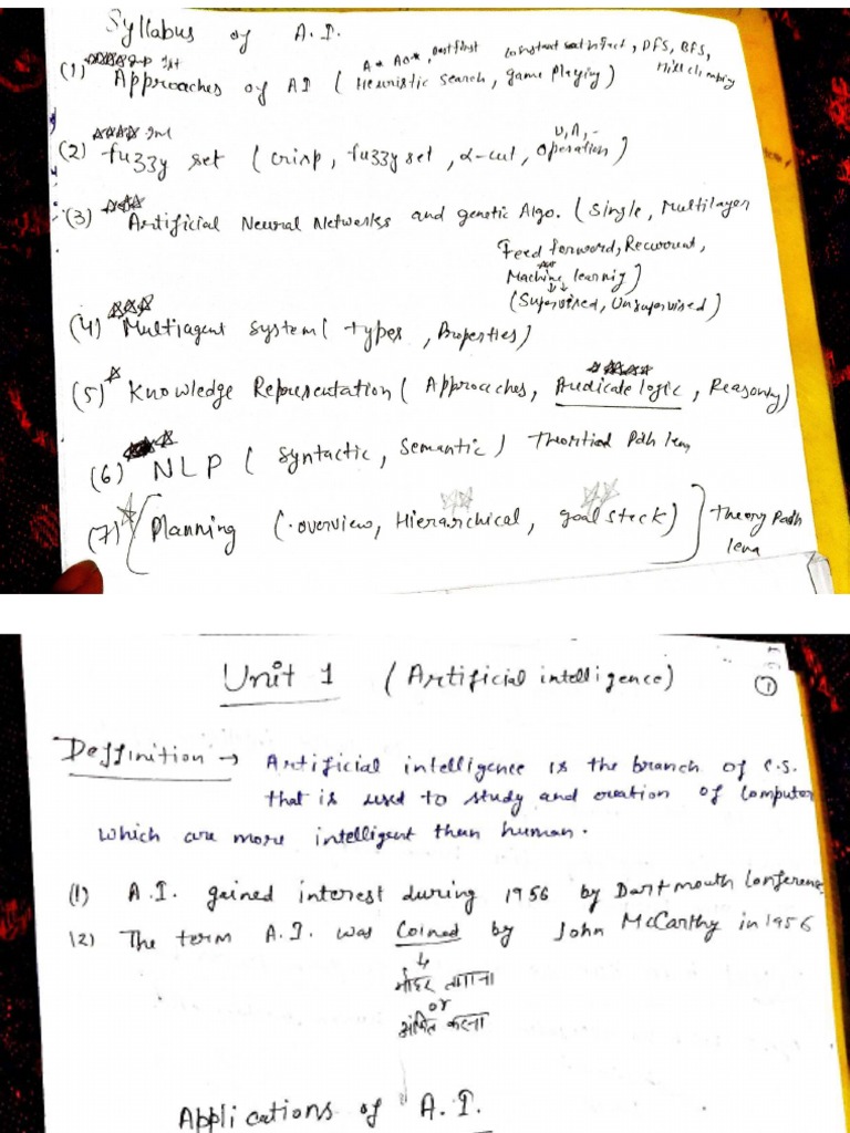 Artificial Intelligence Gate Smashers Notes | PDF